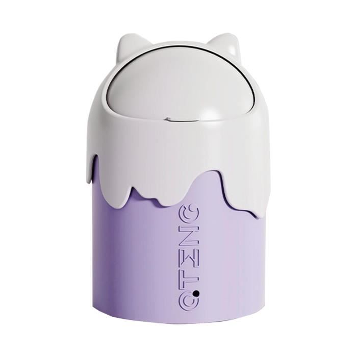 Petite Poubelle De Bureau, 3L Mini Poubelle De Table Avec Couvercle À ...