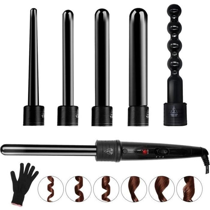 Fer à Boucler 6 en 1 Boucleur Cheveux de 80-230℃ Fer à Friser en Céramique Fer à Friser ...