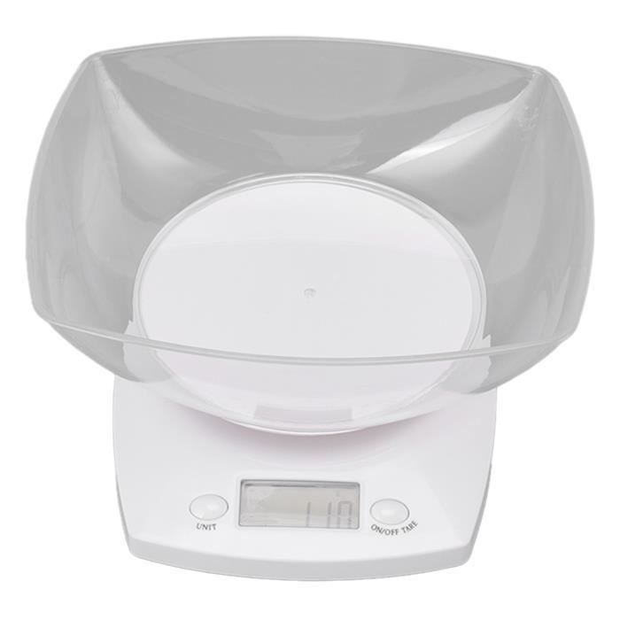 Balance Électronique de Cuisine - Fait-DIL - 5 kg - Unités g, oz, lb ...
