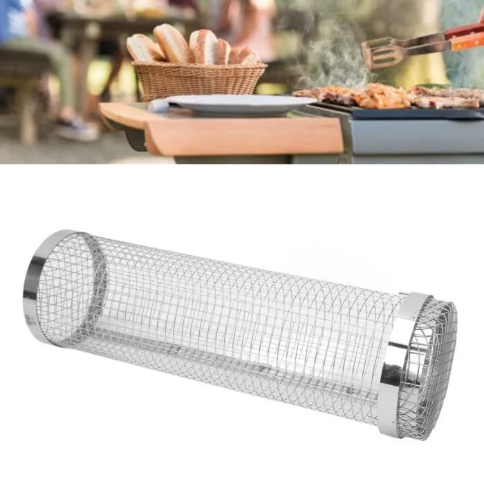 Drfeify Tube de filet pour barbecue Panier de gril à rouleaux en tube ...