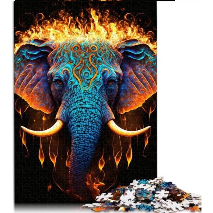 1000 Pièces Puzzle Jeu Éléphant Feu Watera Puzzles Pour Puzzles En ...