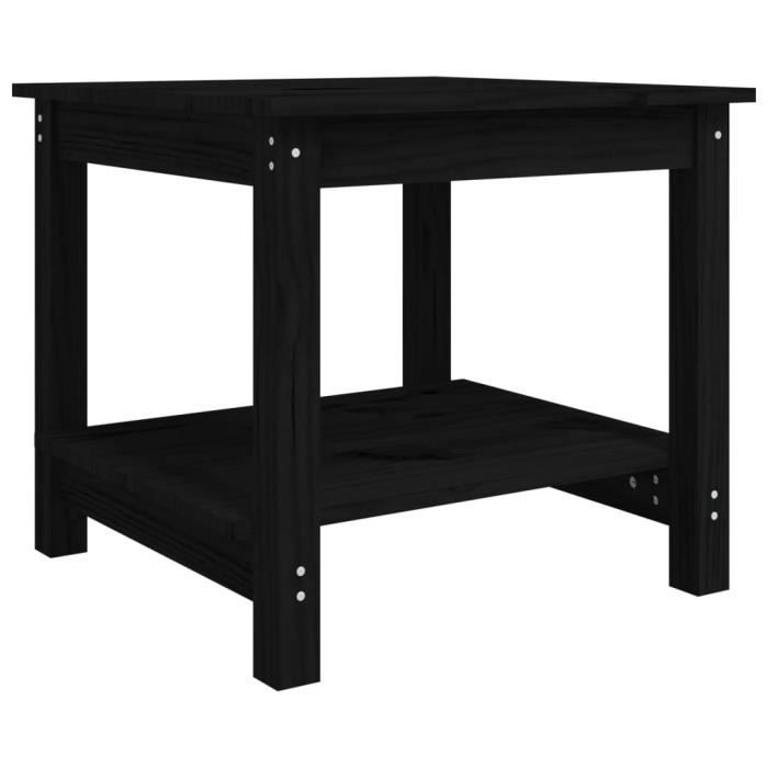 Table basse Noir - ESTINK - SWT - Bois massif - 50x50x45 cm - Cdiscount ...