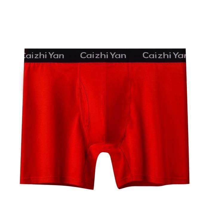 Caleçon Homme en Coton Confortable - MOBIGARLAN - XH429 Rouge Rouge ...