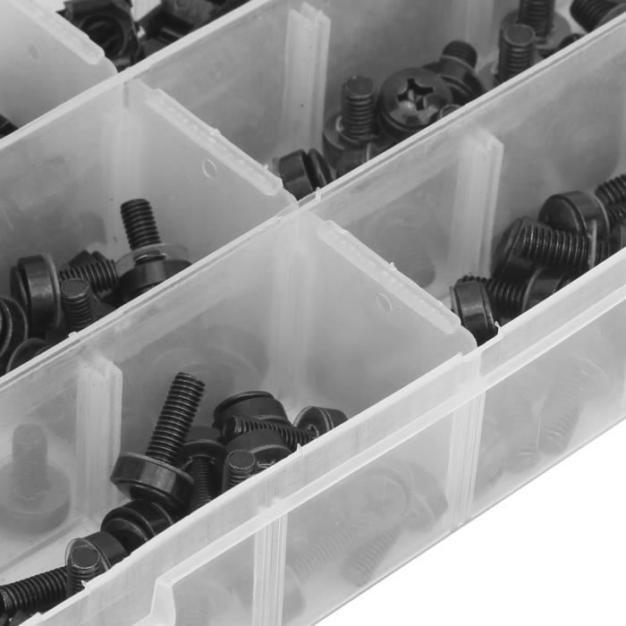 Shipenophy vis à cage Kit de 200 écrous à cage et vis M5 M6 accessoire ...