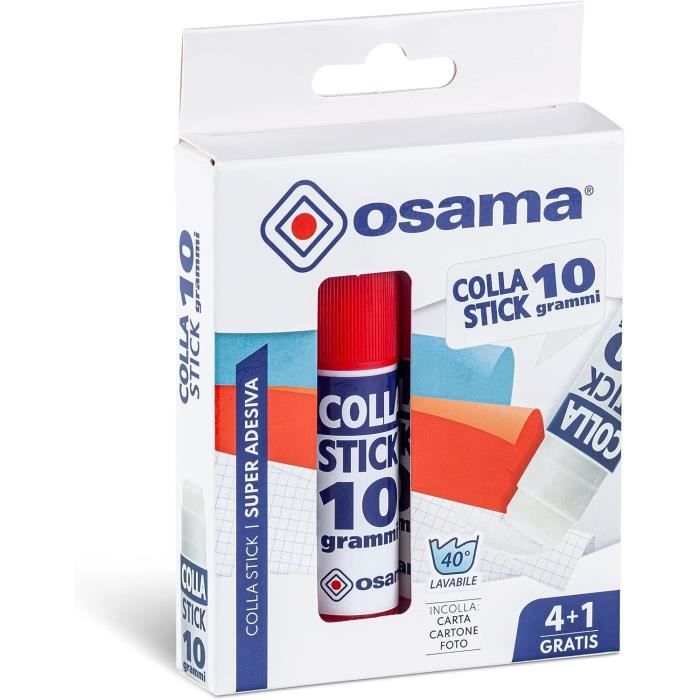 Osama - Colle Forte Stick Extra Adhésive, 4 Bâtons + 1 Gratuit 10 gr ...
