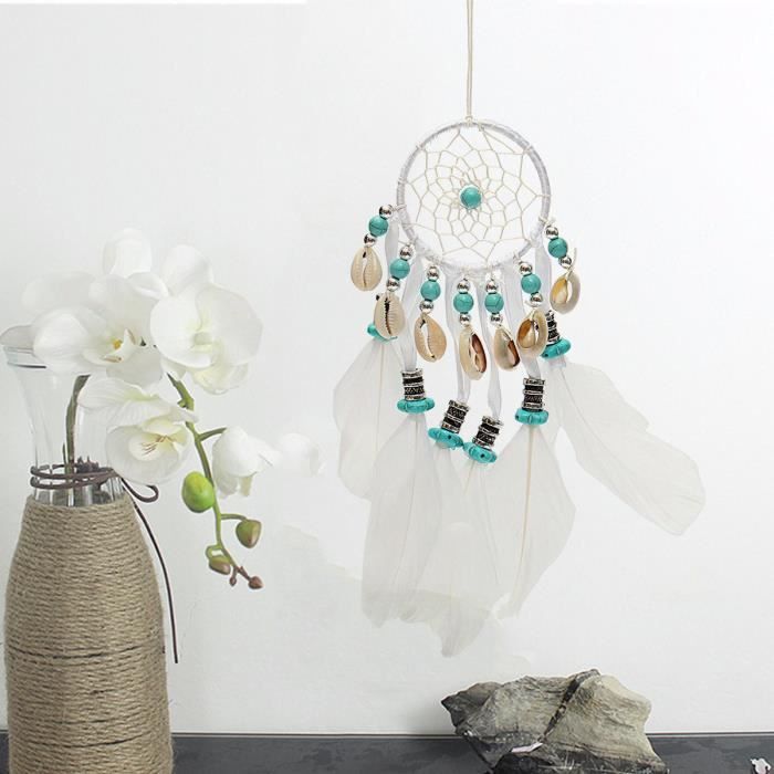 Capteur De Reve Attrape Dreamcatcher Dream Catcher Plume Coquille Perle ...