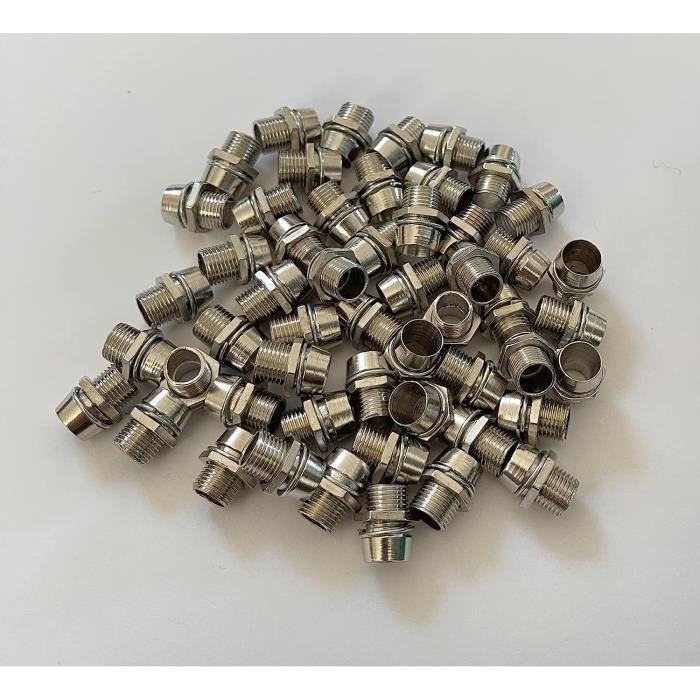 Lot De 100 Douilles Led 5 Mm En Métal Argenté - Support-Socle Pour ...