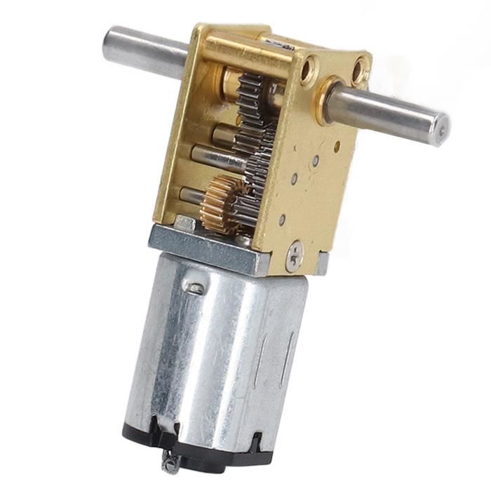 Moteur à engrenage à vis sans fin - YOSOO - Double arbre - 12V - 53 tr ...