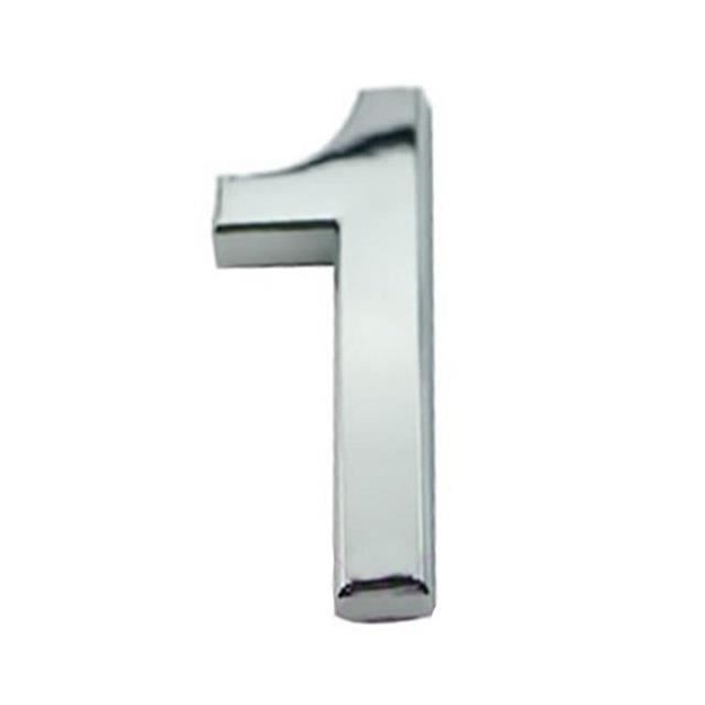 NUMERO DE MAISON,1--Autocollants numériques 3D en métal, Plaque ...