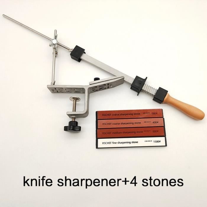 AIGUISEUR,Rouge--Table de serrage aiguisoir professionnel, aiguiseur de couteaux multifonction à ...