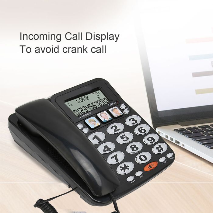 SALALIS Téléphone fixe filaire Téléphone Filaire ID Appelant Raccourcis ...