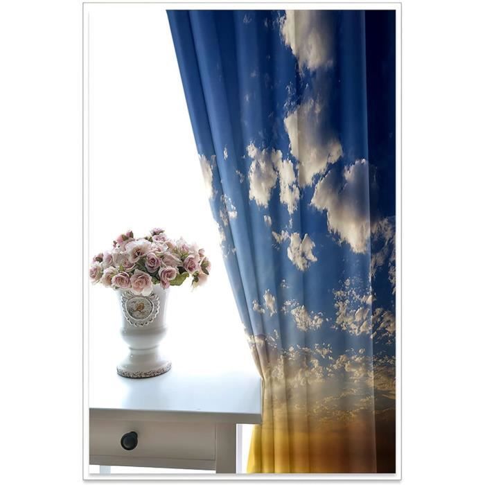 Rideaux Thermiques Isolants Anti Froid 3D Ciel Artistique Au Coucher Du ...