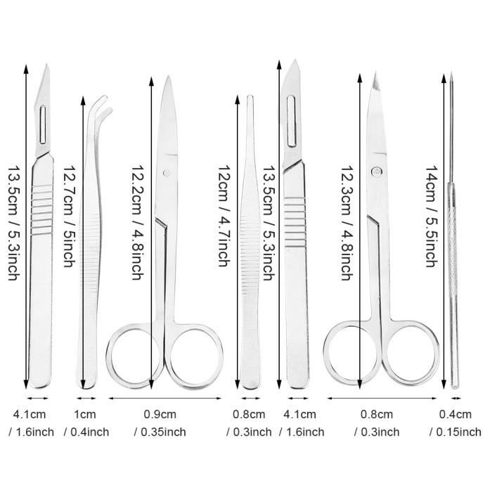 Kit de dissection - Inconnu - 7 outils - Acier inoxydable - Outils ...