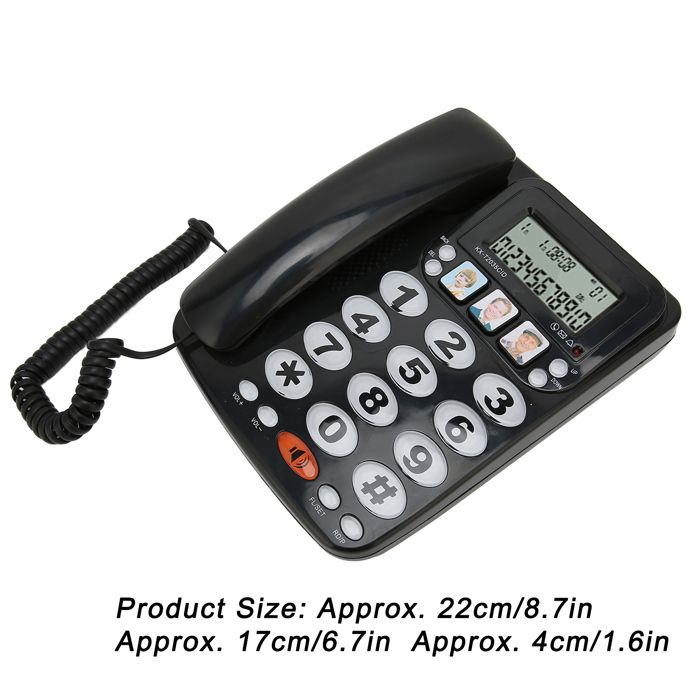 SALALIS Téléphone fixe filaire Téléphone Filaire ID Appelant Raccourcis ...