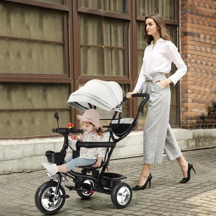 Tricycle Bébé Évolutif 6-en-1 - Tricycle Enfant 1-6 Ans (25 kg ...