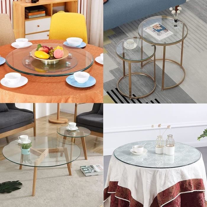 Plateau De Table Rond en Verre 38 Cm 48 Cm 55 Cm 68 Cm 75 Cm 80 Cm ...
