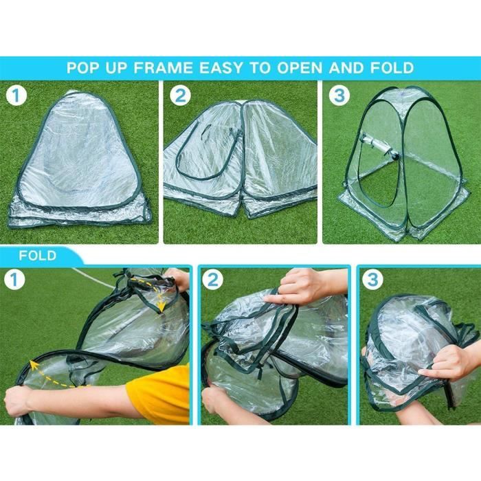 Mini Serre de Jardin en PVC, Serre de Jardin pop up pour Légumes ...