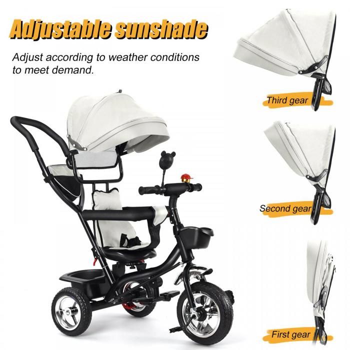 Tricycle Bébé Évolutif 6-en-1 - Tricycle Enfant 1-6 Ans (25 kg ...