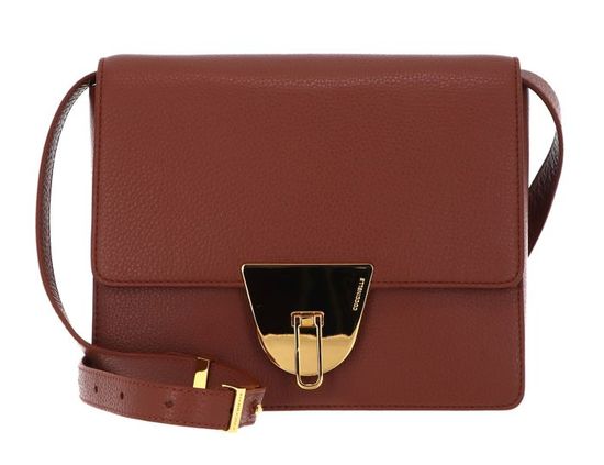 COCCINELLE Sac à épaule bandoulière marron en cuir pour femme ...