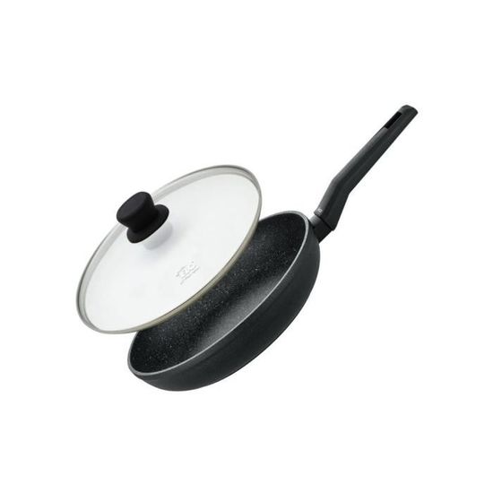 Poêle à frire en aluminium et couvercle 28 cm Elo Granit Solution 9906550 - Cdiscount Maison