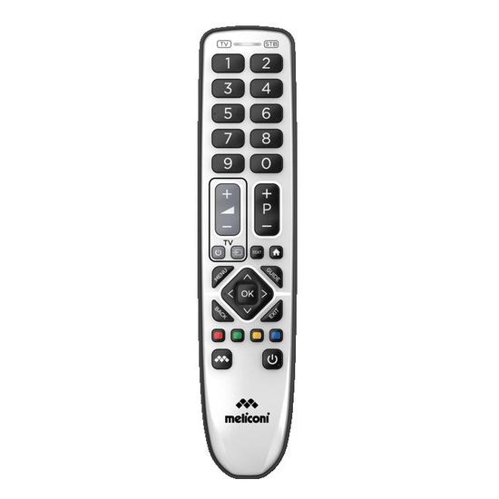 Meliconi - Télécommande universelle PRATICO DUO pour 1 TV et 1 décodeur ...