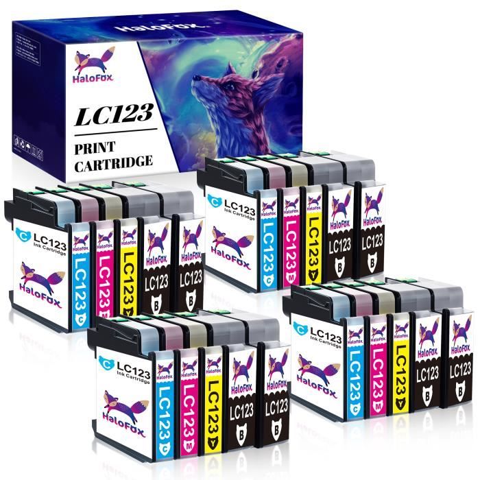 HALOFOX 20 Cartouche d’encre brother lc 123 LC123xl compatible Brother ...