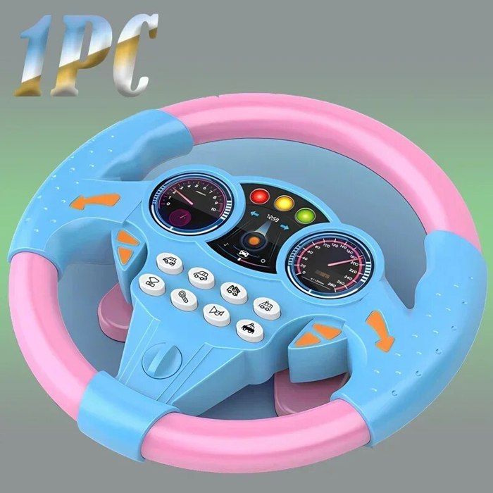 Simulation de volant rotatif multifonctionnel pour enfants,voiture de ...