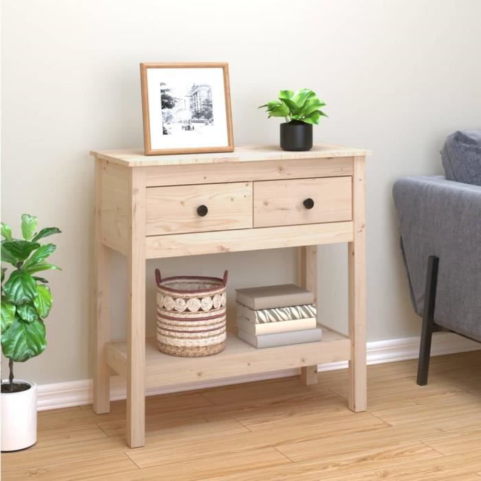 SIB Table console 75x35x75 cm Bois massif de pin - AKO - Cdiscount Maison