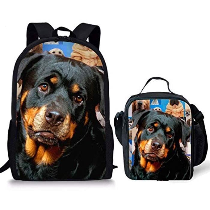 Sac De Transport INBYN Motif mignon chiens école Sac à dos Set avec ...