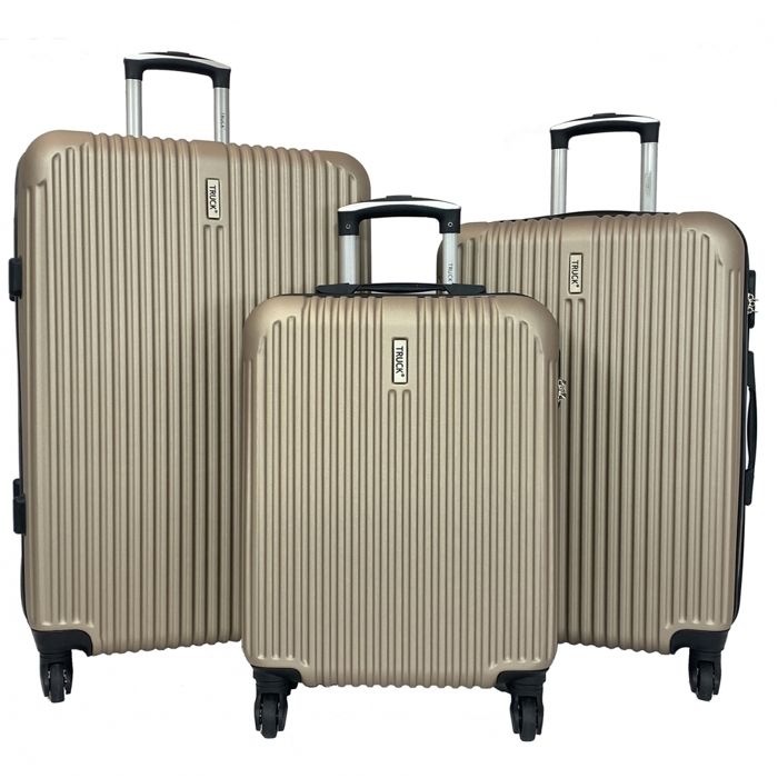 Lot 3 valises rigides dont 1 valise cabine - Taupe - TR10593