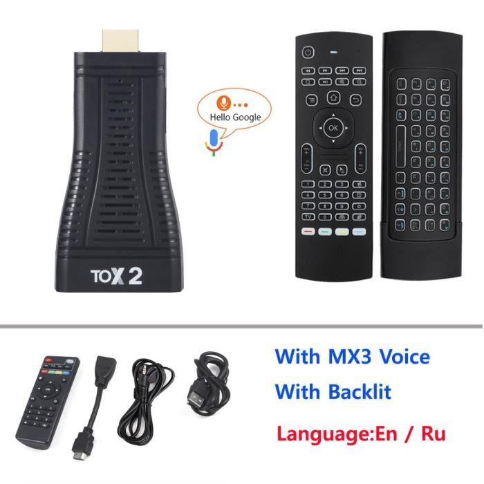 Récepteur-décodeur,Boîtier Smart Tv TOX2, Android 2021, Allwinner H313 ...