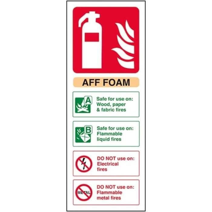 Panneau De Sécurité Refermable Pour Extincteur Aff Foam Id 75 X 200 Mm ...