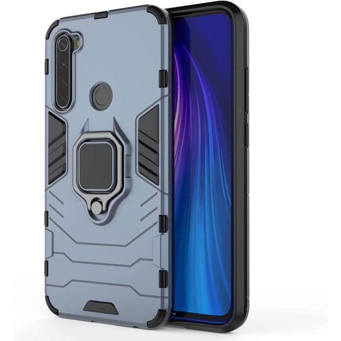 Coque Xiaomi Redmi Note 8 2021 Antichoc TPU PC ave Anneau Rotation de ...