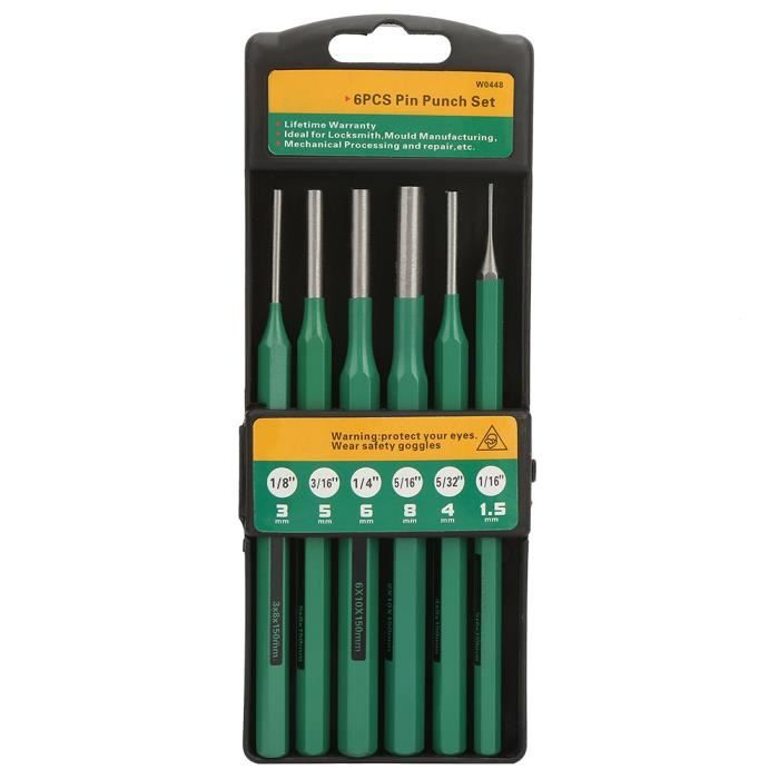 Cikonielf Jeu de burins Poinçon Cylindrique De Poinçon En Acier Au ...