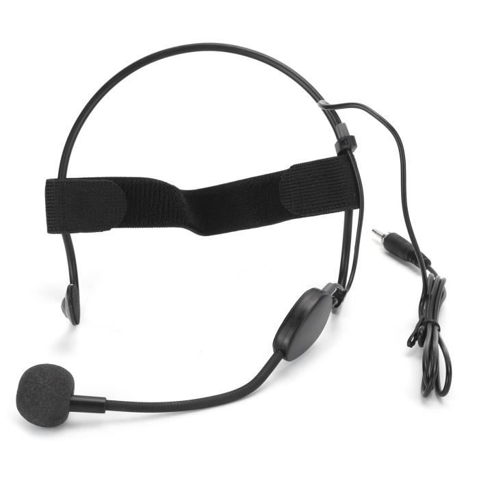 Mini casque micro, microphone filaire serre-tête portable pour ...