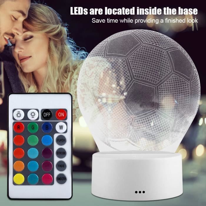 Garosa lampe LED 4.5V sept couleurs base de lampe interrupteur tactile ...