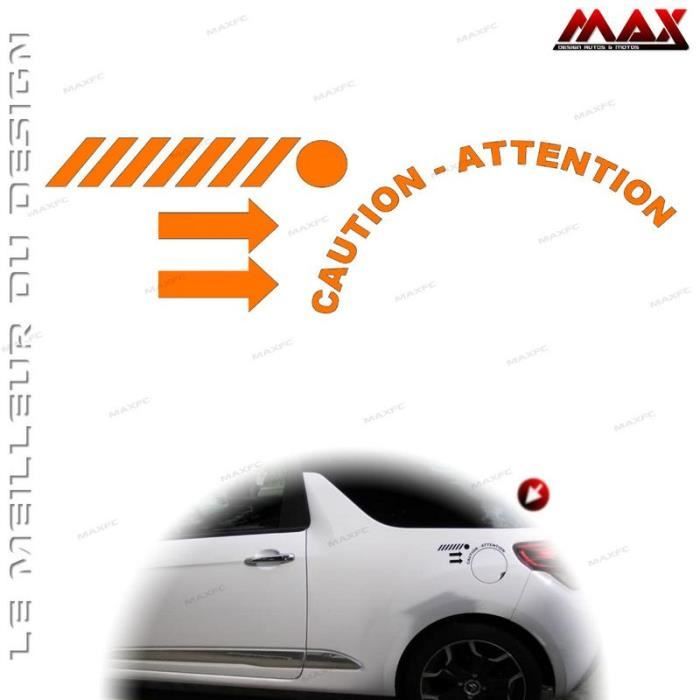 1 sticker DS3 Trappe – ORANGE – Replica Origine DS3 Citroën Racing ...