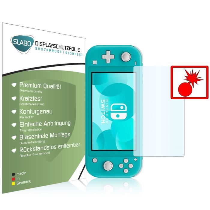 2 x Film de protection d'écran blindé pour Nintendo Switch Lite - SLABO - Résistant aux chocs ...