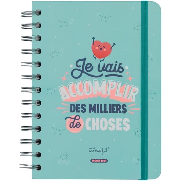 Mr.Wonderful - Agenda Wonder 2024 Semainier - Je vais accomplir des ...
