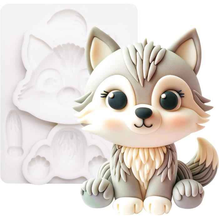 Moule En Silicone Pour Décoration De Gâteau En Forme De Loup 8,9 Cm De ...