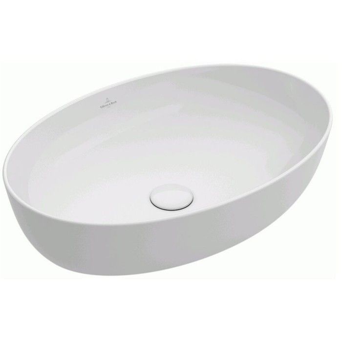 Vasque ovale à poser VILLEROY ET BOCH Artis Stone White CeramicPlus ...