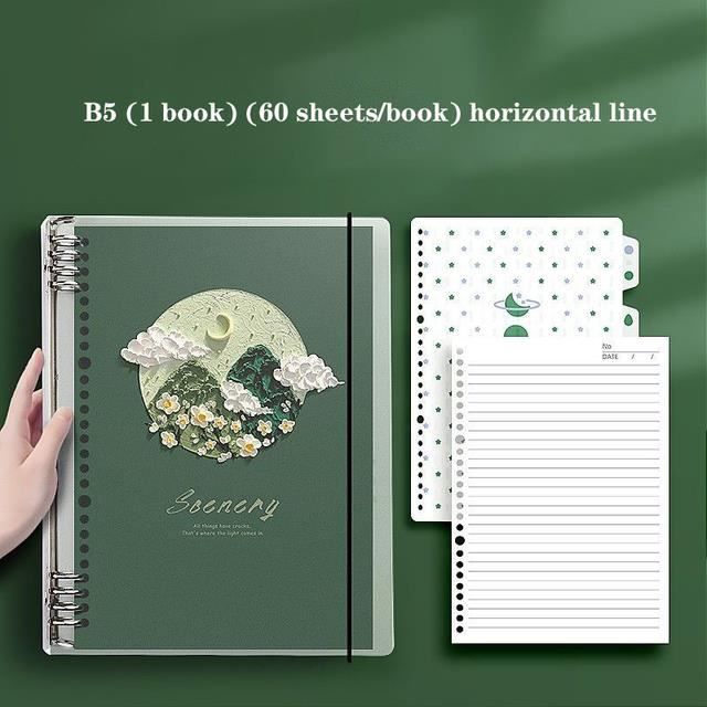 CARNET DE NOTES,B horizontal line-B5--Carnet de notes à feuilles ...
