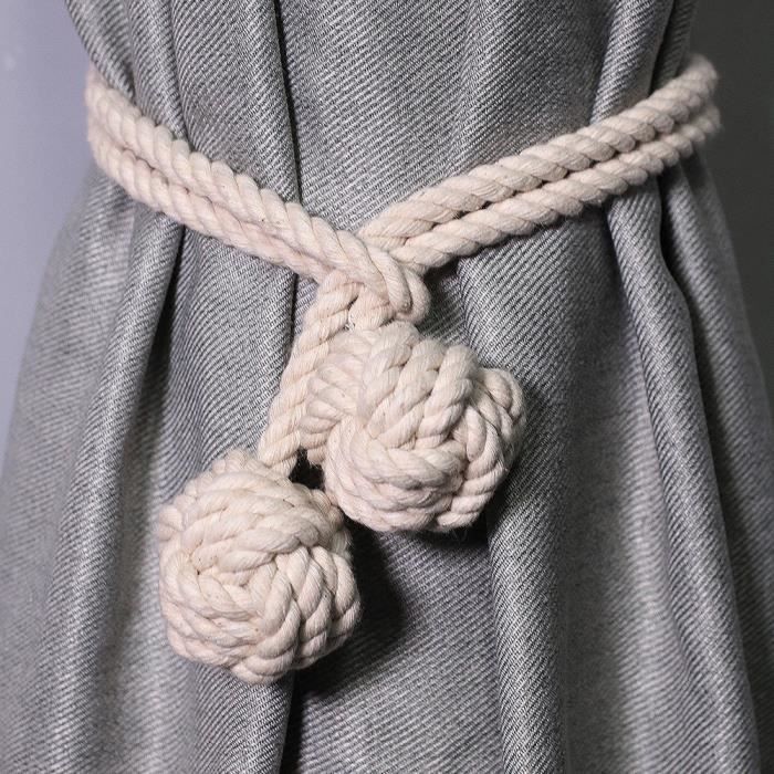 EMBRASSE - CROCHET - CORDON ,M0337--Rideau en macramé en coton tissé à ...