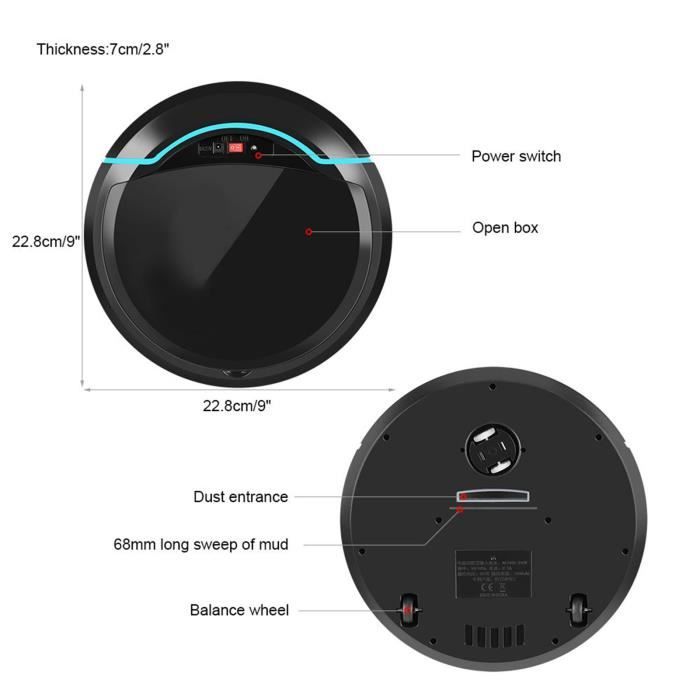 LEX Robot propre Robot intelligent automatique rechargeable par USB ...