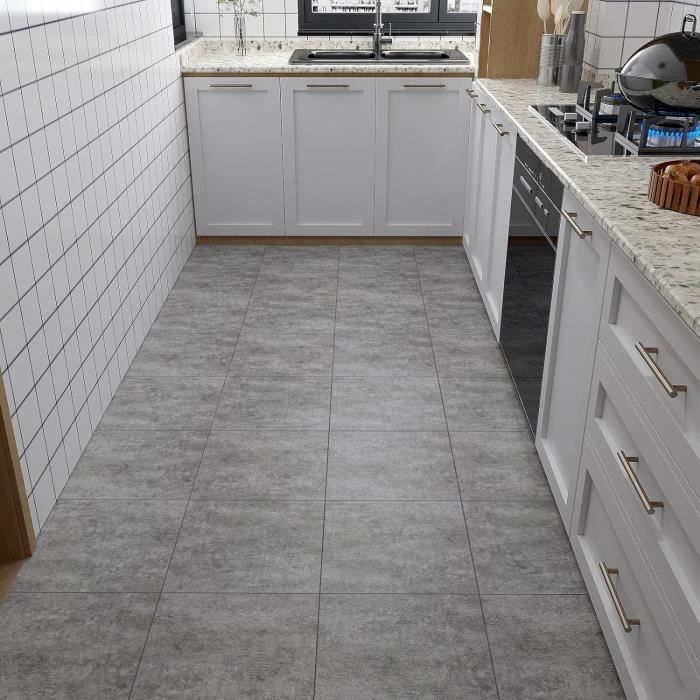 Carrelage Adhesif Sol Effet Beton 30Cmx30Cm 20 Pièces Dalles Pvc ...