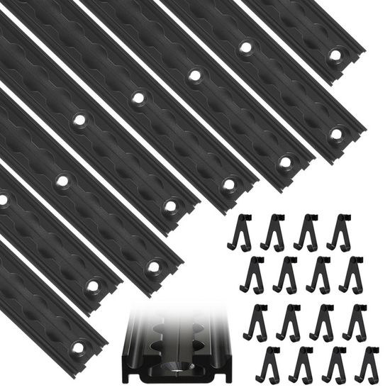 Yaskilosiu Rails d'arrimage,8x100cm - Aluminium,9 ntrous de fixation ...