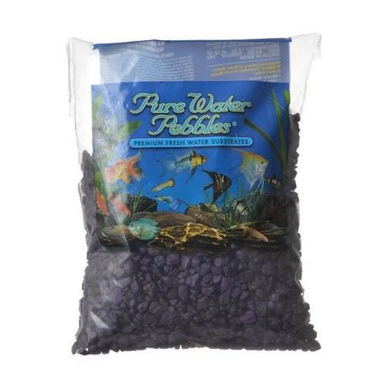 Pure Water Pebbles Aquarium Gravel - Purple Passion, 2 lbs (3.1-6.3 mm ...