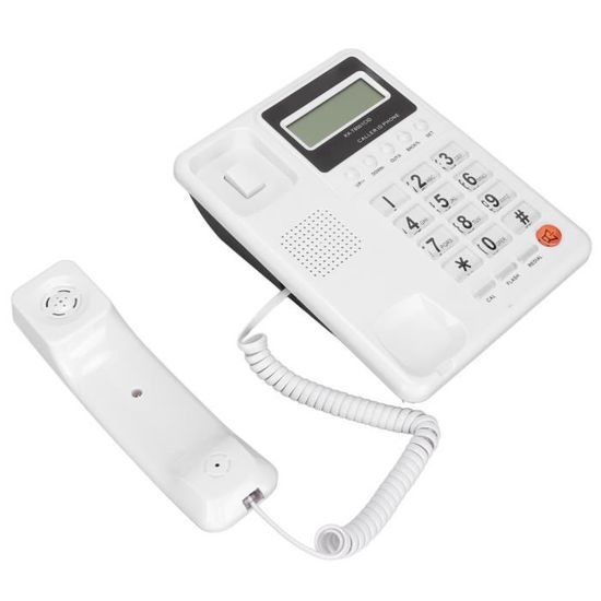 Tbest Téléphone filaire d'hôtel KX‑T8001CID Téléphone filaire de bureau Accueil Hôtel Téléphone ...
