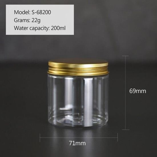 BOCAUX DE CONSERVATION,200ML--Nouveau bocal et couvercle en plastique ...
