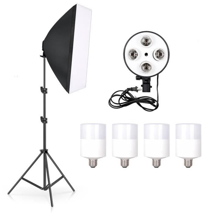 Softbox Trépied Ampoule--SH-Kit de boîte à lumière pour studio photo ...